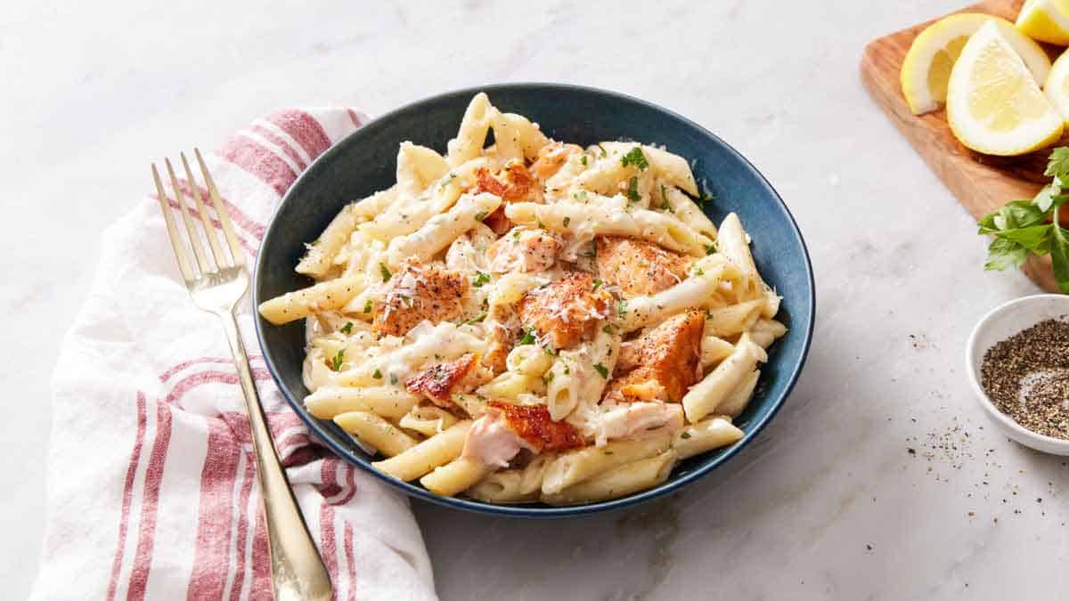 Creamy Salmon Pasta Recipe - Preppy Kitchen